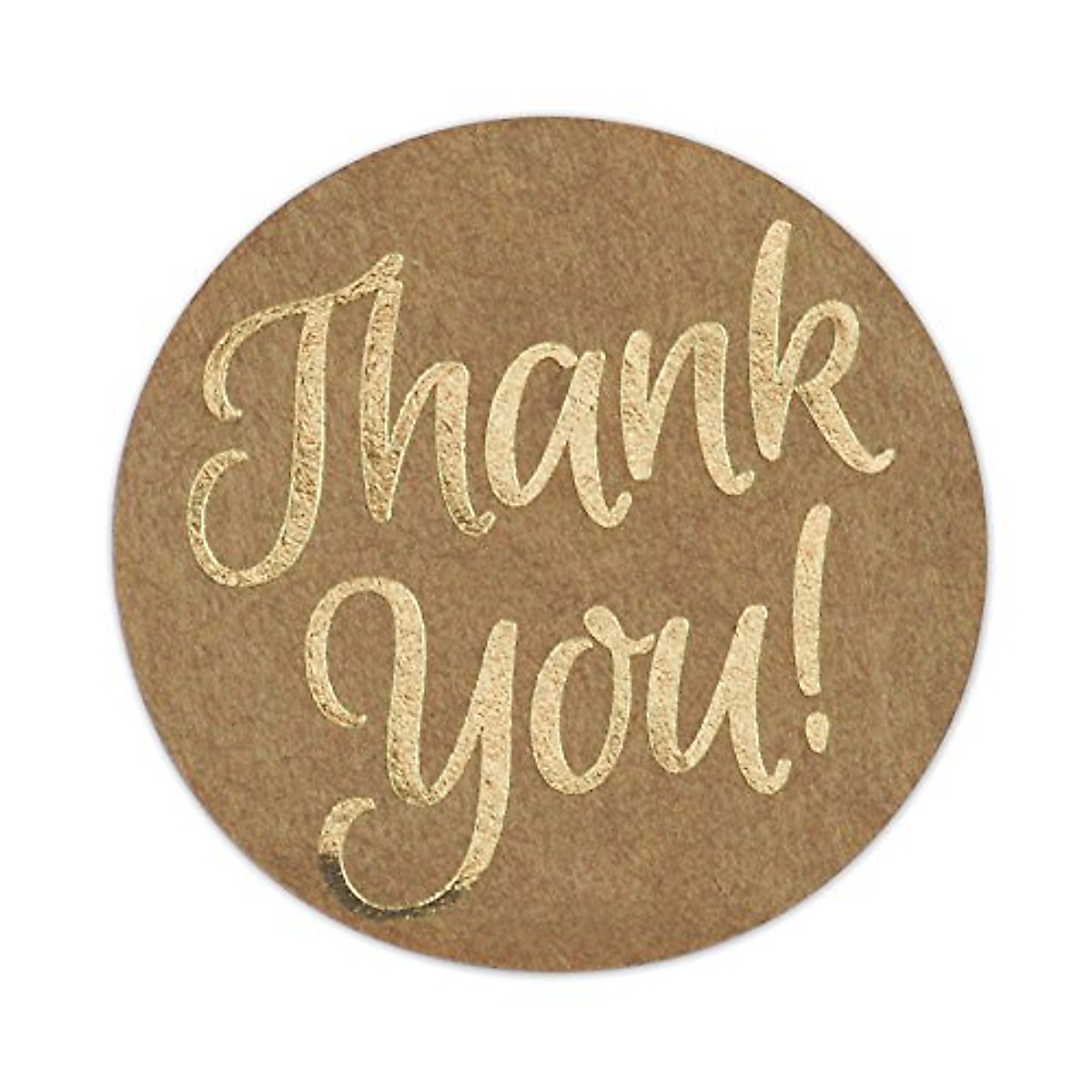 Great Papers! Seals Thank You Self-Adhesive Stickers, 250 Count Kraft, 1.57" (2017012)