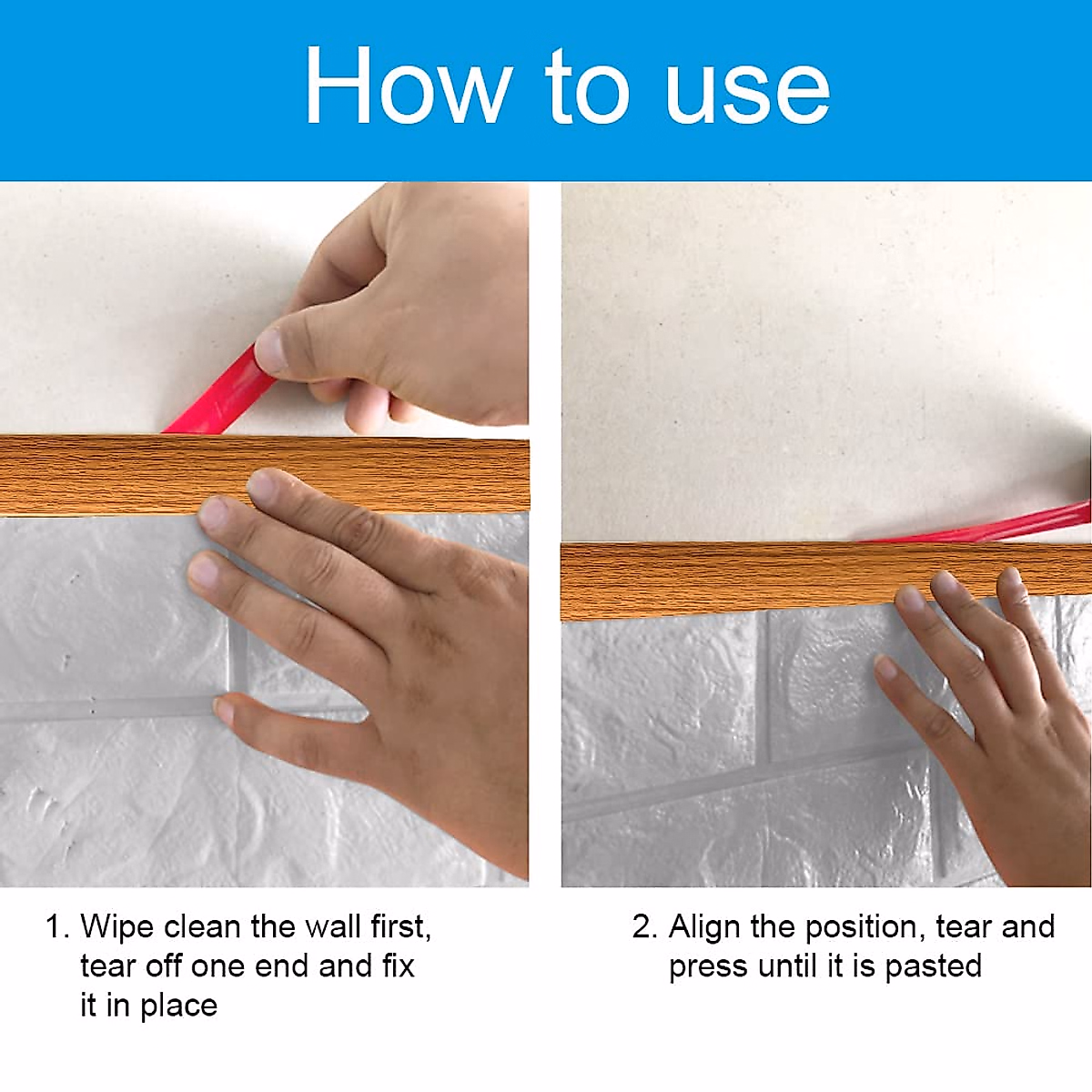 Floor Transition Strip Self Adhesive Laminate Floor Strip Threshold Seam Cover Strip Vinyl Door Floor Trim Elegant Wood Grain Design (Brown Wood Grain, 2"/6.6 FT)