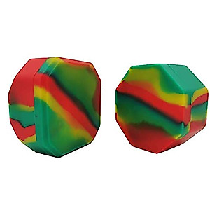 Gentcy Silicone Large 223ml Silicone Container Jars Storage Oil New Red Yellow Green 2PCS