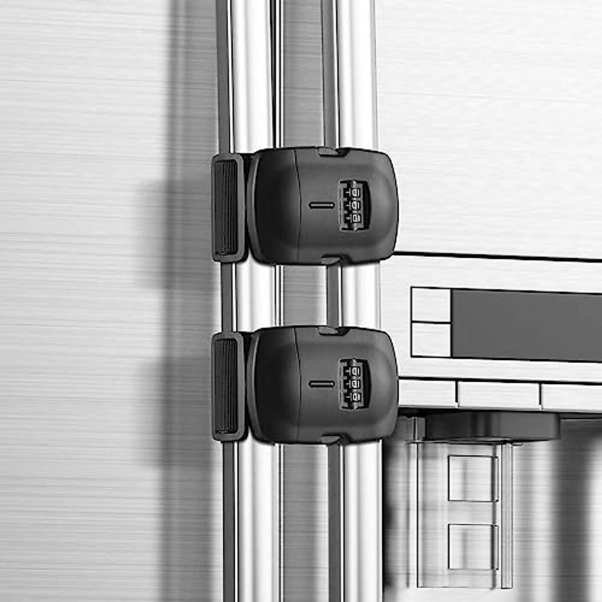 Upgraded! Adjustable French Door Refrigerator Lock Strape - Perfect for Kids and Adults. Child- Proof Your Refrigerator with Our High-end Combination Fridge Lock, Designed for Special Needs.