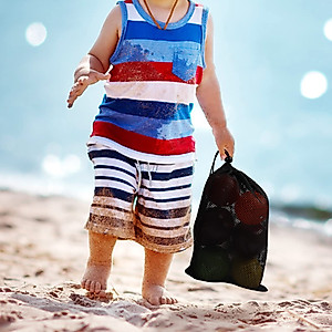 SBYURE 10Pcs Nylon Mesh Drawstring Bag,8 x 11.4 Inch Nylon Mesh Bags with Drawstrings Black Nylon Mesh Bags with Cord Lock Closure for Balls and Travel Laundry Bag