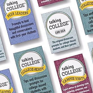 Talking College English Edition Conversation Card Deck - Educational, Health & Safety Cards w/Multiple Dialogue Prompts for Academics, Self Care, Relationships and Family Expectations - 110 Cards