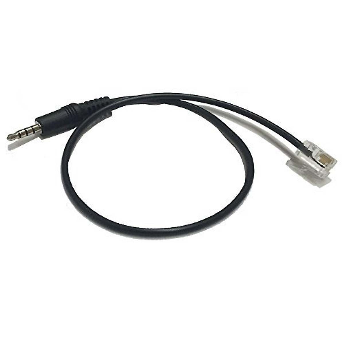 Headset Buddy Male Headset Plug to RJ9 Male Audio Cable for Amplifiers and Bluetooth Headsets (35M-RJ9M)