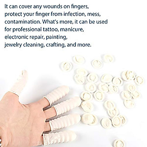 GreenLife® 100/300/500pcs General Finger Cots Finger Gloves Finger Protector Finger Support Disposable Latex Nail Cover Durable High Elastic Anti Static Protect Sleeves Tool (300pcs)