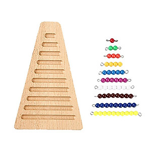 predolo Montessori Math Materials Colored Bead Stairs Early Preschool Learning