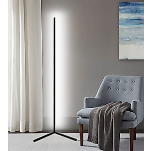 Wise Home Products Nordic Warm Lamp - Corner Lamp with Warm White Lighting, Modern Black Metal with Dimmable White Warm Light Floor Lamp