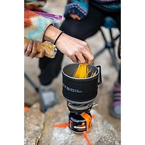 Jetboil MiniMo Camping and Backpacking Stove Cooking System with Adjustable Heat Control (Carbon)