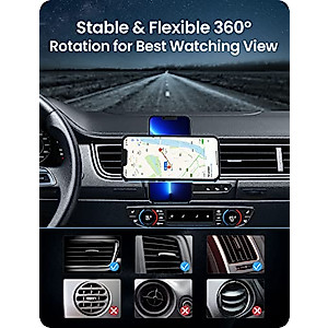 Mag-Safe Air Vent Car Mount Magnetic Car Phone Holder for Car Adjustable Air Vent Phone Car Mount,Car Phone Holder Compatible with iPhone14/13/12 Series & MagSafe case, Samsung Galaxy/Note Series, etc