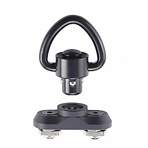 SAWKE QD Sling Swivel Sling Mount Gun Sling Attachment, Rifle Sling Adapter Attachment, with Quick Release Button, for Two Point Sling, Black, Heart-Shaped