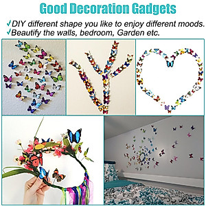 Heansun 90 PCS Butterfly Wall Decals Dragonfly, 3D Butterflies Removable Mural Stickers Wall Stickers Decal for Home Room Bedroom Nursery Decor