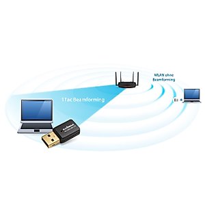 Edimax Wi-Fi 5 802.11ac Mini AC1200 Dual-Band MU-MIMO Adapter for PC, Wireless AC Mini USB 3.0 Adapter Dongle, Windows 11 Plug-n-Play, Mac OS, Linux, EW-7822UTC