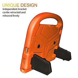 UUcovers Kids Case for Samsung Galaxy Tab A8 10.5 inch Tablet 2022 (SM-X200/X205/X207) Shockproof Handle Stand Lightweight Silicone Protective Kickstand Cover for Galaxy Tab A8 10.5 inch, Orange Bird