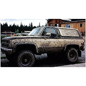 Bushwacker Cutout Pocket/Rivet Style Rear Fender Flares | 2-Piece Set, Black, Smooth Finish | 40004-11 | Fits 1973-1980 Blazer; 73-91 Jimmy; 73-87 GMC C1500; 75-80 K10/K20; 75-78 C15/R20/C25