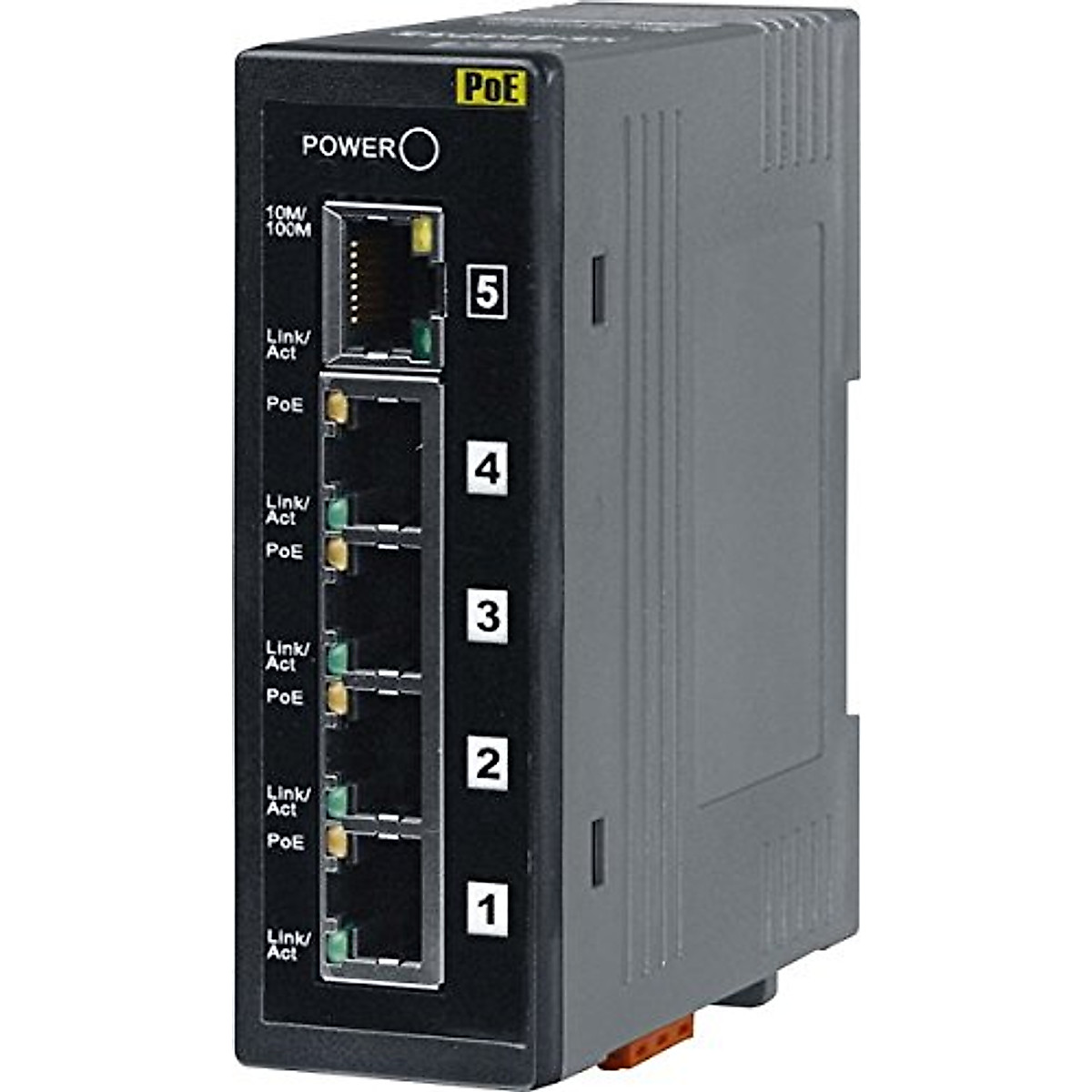 ICP DAS NS-205PSE Industrial Unmanaged 5-Port 10/100 Power Over Ethernet (PoE) Switch
