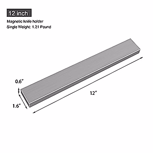 DGSL Magnetic Knife Holder for Wall, Knife Magnetic Strip Stainless Stee, Strong Magnetic Suction 2 Installation Methods, Suitable for Household Kitchen Cutter Metal Tools Management (12 Inch)