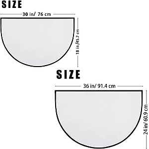 KoneFeco Half Round Door Mat Cherry Blossoms Non-Slip Soft Half Circle Area Rug Washable Fireplace Rug Durable Decor Half Moon Hearth Rugs for Floor Indoor Living Room Bedroom Kitchen 18X30