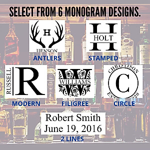 Personalized Beer Growler (Silver, Modern Design), 64 oz Stainless Steel Single Wall Bottle Ideal for Camping, Travel - Unique Gift Idea