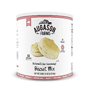 Augason Farms Buttermilk (No Leavening) Biscuit Mix 2 lbs 15 oz No. 10 Can, 5-80410