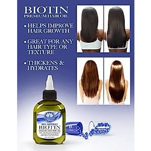 Ethereal Nature 99% Natural Hair Oil Blend with Biotin, clear, 2.54 Fl Oz