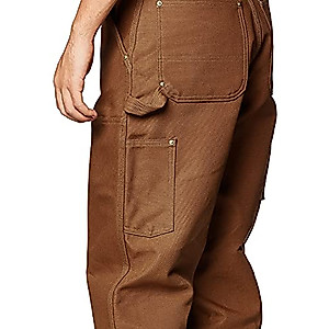Carhartt mens Loose Fit Firm Duck Double-front work utility pants, Black, 44W x 32L US