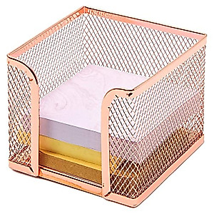 Rose Gold Desk Organizer Set for Home and Office Supplies, Accessories with Pen, Pencil, Business Card, Note, and Clip Holders