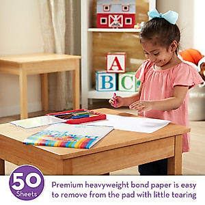 Melissa & Doug Drawing Pad (9 x 12 inches) With 50 Sheets of White Bond Paper