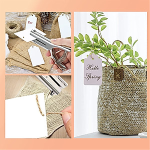 Single Hole Punch 2 Inch Reach Deep Throat Heavy Duty Hole Punch Tab Zinc Alloy Silver Long Hole Punch 1/4 Inch Hole Hand Held Leather Hole Punch for Scrapbook Tab Paper ID Card PVC Card Badge Photos