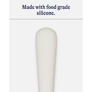 Lalo Little Spoon Set - 2 Piece Baby Spoons Set for Infants & Babies - Made From Food Grade Silicone Dishwasher Safe - Baby Feeding Essentials for Early Stage Mealtime - Oatmeal