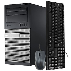 Dell OptiPlex 9020 Tower Computer Desktop PC, Intel Core i5 Processor, 8GB Ram, 120GB M.2 SSD + 2TB Hard Drive, WiFi & Bluetooth, HDMI, NVIDIA GeForce GT 1030 2GB DDR5, Windows 10 (Renewed)
