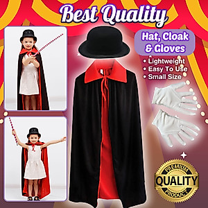 GraceDuck Magic Tricks Kit for Kids - Dress Up & Pretend Play Magician Dress Up Fun Stuff Outdoor Indoor Games for Boys Girls Toddlers Ages 5 6 7 8 9 10 11 12 Years Old