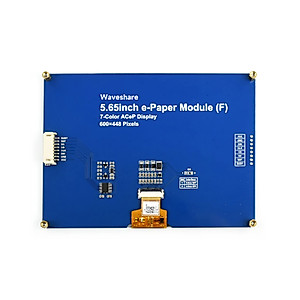 Waveshare 5.65inch Colorful E-Paper E-Ink Display Module Compatible with Raspberry Pi 4B/3B+/3B/2B/B+/A+/Zero/Zero W/WH/Zero 2W Series Boards 600×448 Pixels ACeP 7-Color