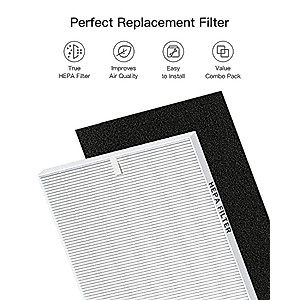 MORENTO Airmega AP-1512HH Replacement Filter for Coway, Compatible with Coway Airmega AP1512HH Air Purifier, Compared to Part #3304899, 2 HEPA Filters & 8 Carbon Filters, 2-Pack