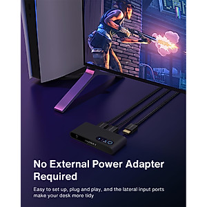 8K HDMI 2.1 Switch iVANKY Bi-Directional 2 in 1 Out HDMI Switch with Remote, 4K@120Hz 8K@60Hz HDMI Switcher 1 in 2 Out (1 Display at a Time) 48Gbps for PS5/PS4, Xbox, Roku, Apple TV, Fire Stick