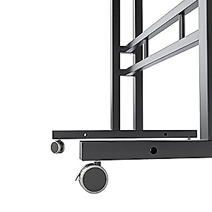 Mobile Stand Up Desk, 24 inch Laptop Computer Desk Adjustable Standing Home Office Desks with Roller, Student Desk School Desk Simple Stand Up Desk Small Desks for Small Spaces for Standing or Sitting