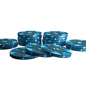 Bullets Playing Cards Poker Sets with Case - Versatile Denominations for Poker, Blackjack, & Casino Games - Durable & Complete Set - Poker Case with 500 Ceramic Poker Chips 'Richie' with Values