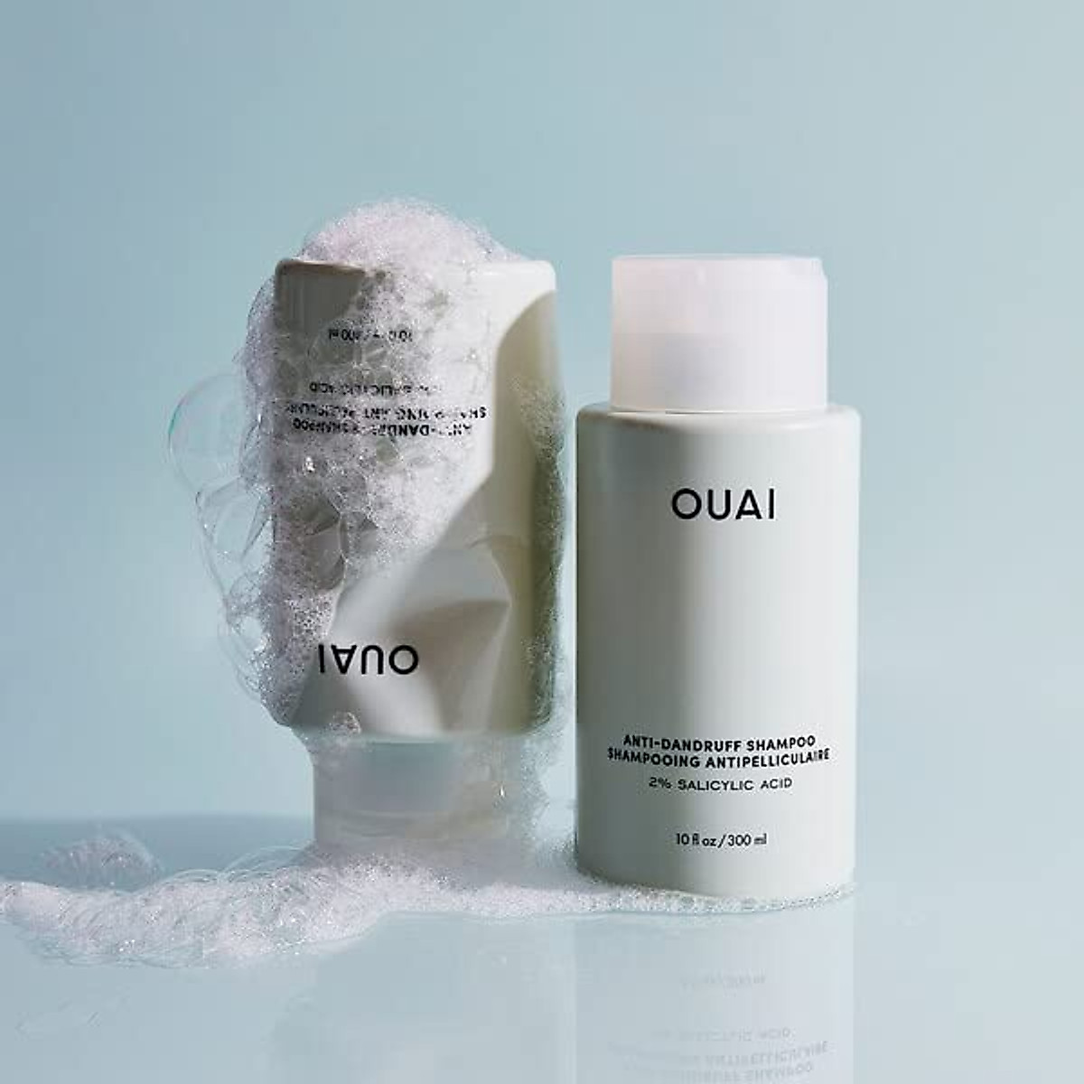 OUAI Anti-Dandruff Shampoo with Salicylic Acid. Gentle Hair Cleanser for Flaky and Dry Scalp. Reduce Itching, Redness, and Irritation (10 Fl Oz / 300ml)