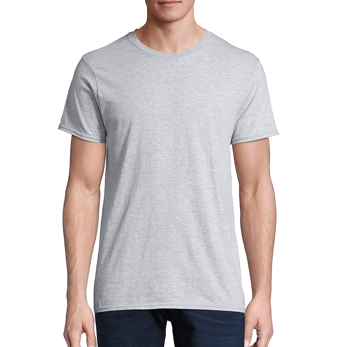 Hanes Men's Nano Premium Cotton T-Shirt (Pack of 2), Light Steel, Small