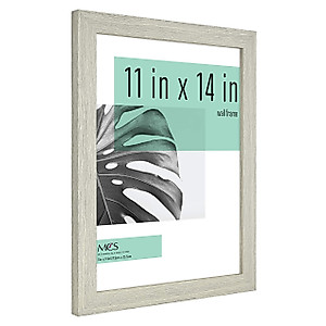 MCS Studio Gallery 11x14 Picture Frame Gray Woodgrain, Rectangle Photo Frame for Photos, Posters & Art Prints (2-Pack)