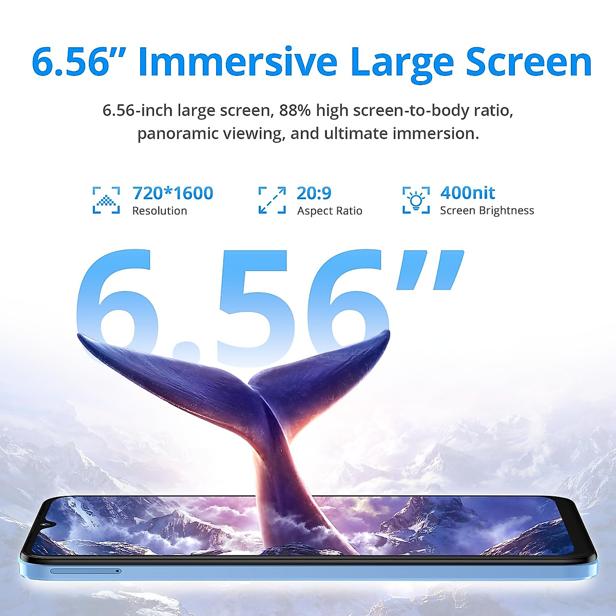 OUKITEL C35 Cellphone Unlocked,12GB RAM+256GB ROM,6.56" HD Screen Smartphone with 5150mAh Battery,50MP+8MP Camera,4G Dual SIM Android 13 Phone (Green)