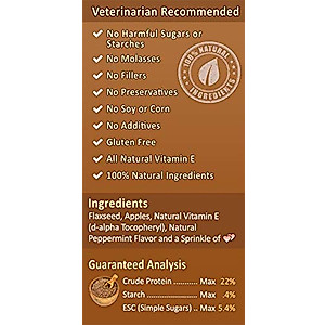 Most Popular! Buckin’ Good Brownie Bites Low Sugar, Low Starch Horse Treats (Peppermint, 3 lb. Refill Bag)