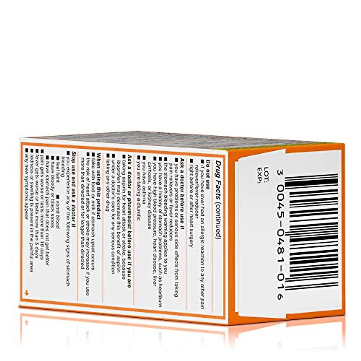 Motrin IB Pain Reliever Fever Reducer (NSAID) Ibuprofen Tablets, 100 Count