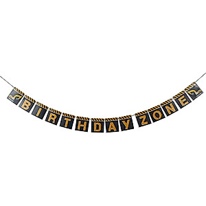 Construction Birthday Party Dinnerware, Banner, Hats (Serves 24, 146 Pieces)