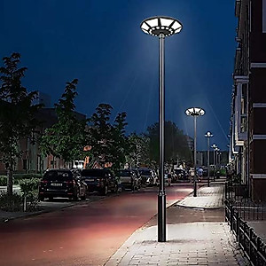 Flag Pole Light Solar Powered, 100% Flag Coverage 266 LEDs, 4200lm Brightest Flagpole Light, Up to 12 Hrs, for Most 15 to 25 Ft Flag Poles, 0.55" Wide Flag Ornament Spindles