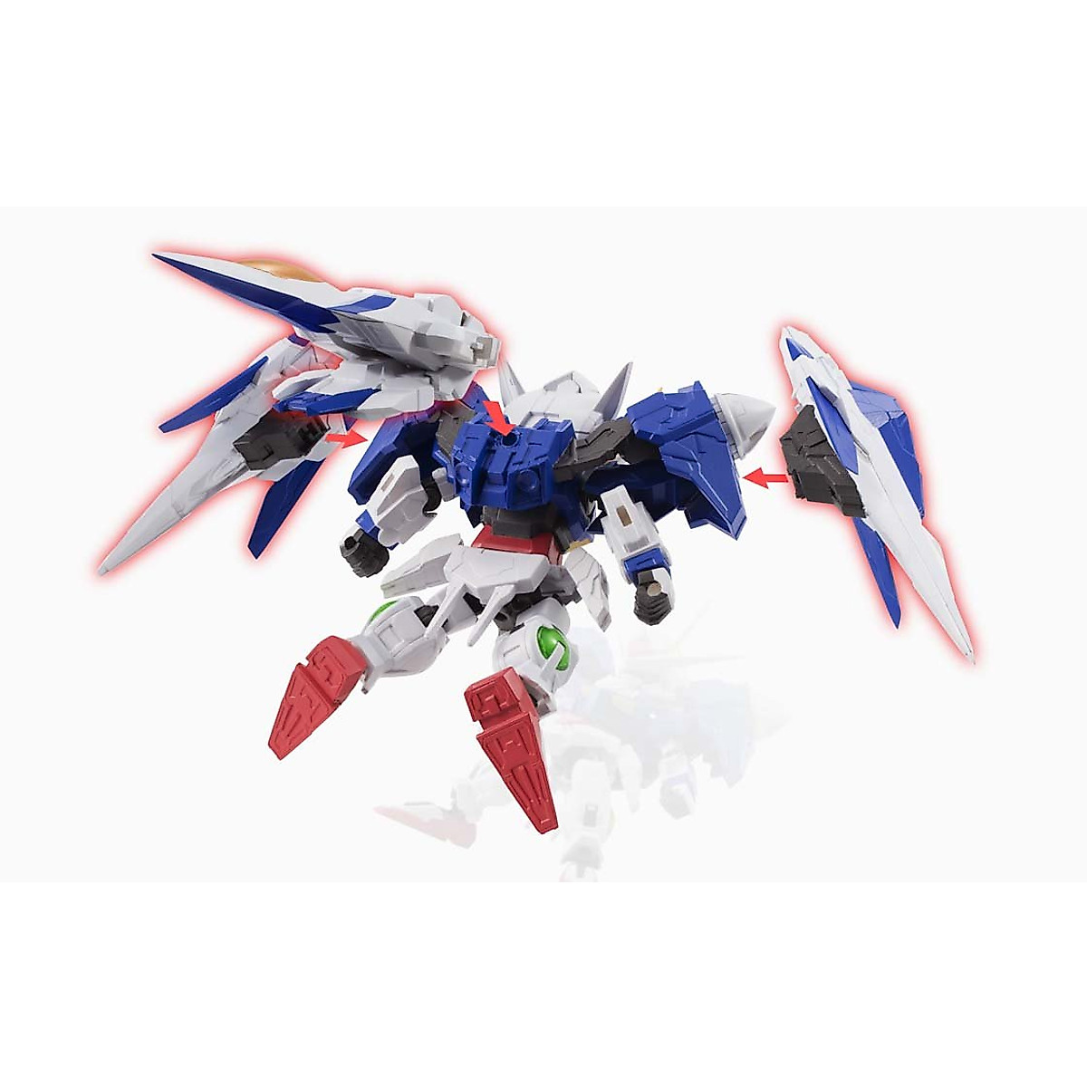 TAMASHII NATIONS Bandai Nxedge Style 00 Gundam and 00 Raiser 00 Gundam Action Figure