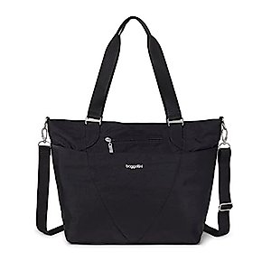 Baggallini unisex adult Travel Bag Avenue Tote, Black, One Size US