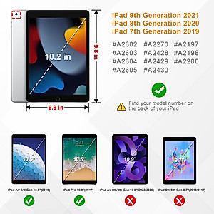 FINTIE Tempered Glass Screen Protector for iPad 9th / 8th / 7th Generation (2021/2020 / 2019) 10.2 Inch & iPad Air 3 10.5" (2019) / Pro 10.5" (2017) - Anti Scratch Premium HD Clear 9H Hardness