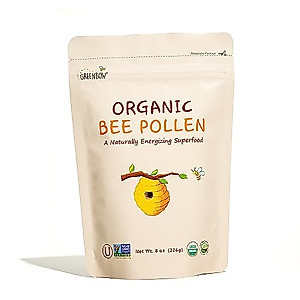 Greenbow Organic Bee Pollen - 100% USDA Certified Organic, Non-GMO, Pure, & Natural Bee Pollen - Superfood Packed w/Proteins, Vitamins & Minerals (8oz)