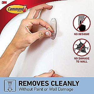 Command Plastic Hooks, Medium, Clear, 2-Hooks (17091CLR-ES)