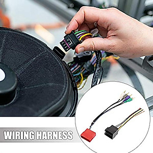 X AUTOHAUX 70-1787 Car Stereo CD Player Wiring Harness Set Wire Radio Adapter 4 RCA Male Connector for Volkswagen for Audi