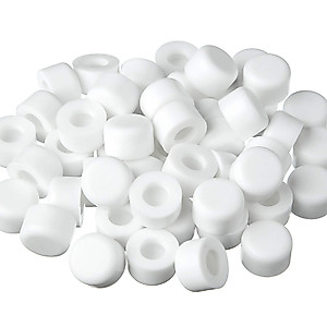 Outus 15 Pcs Rubber Door Stop Silicone Replacement Door Stop Caps Tips Bumpers for Wall and Floor Protection, Universal Size (White)
